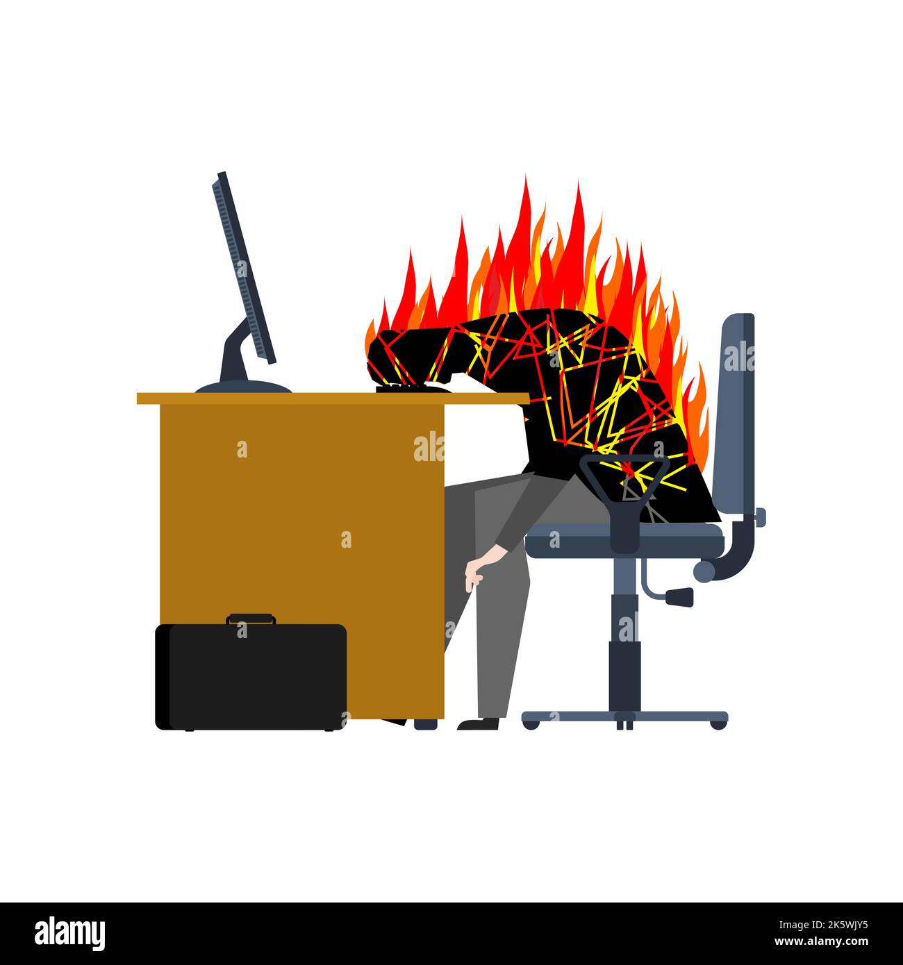 Stressed out worker cartoon hi-res stock photography and images - Alamy