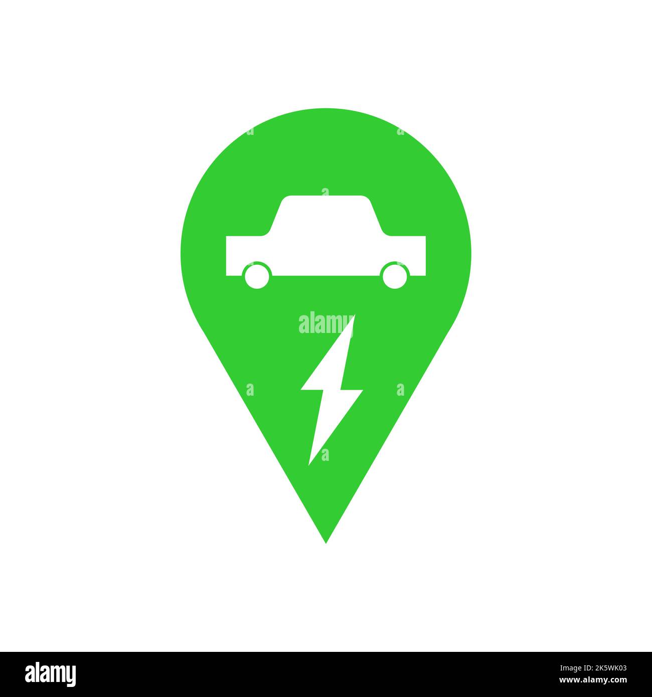 Charging for electric car sign. Green eco energy symbol Stock Vector ...