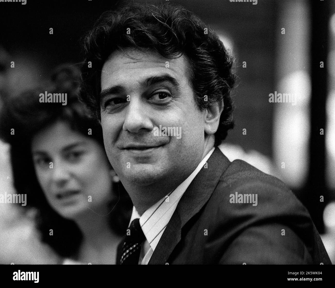 Spanish tenor, Placido Domingo, at a press conference in New York, USA ...