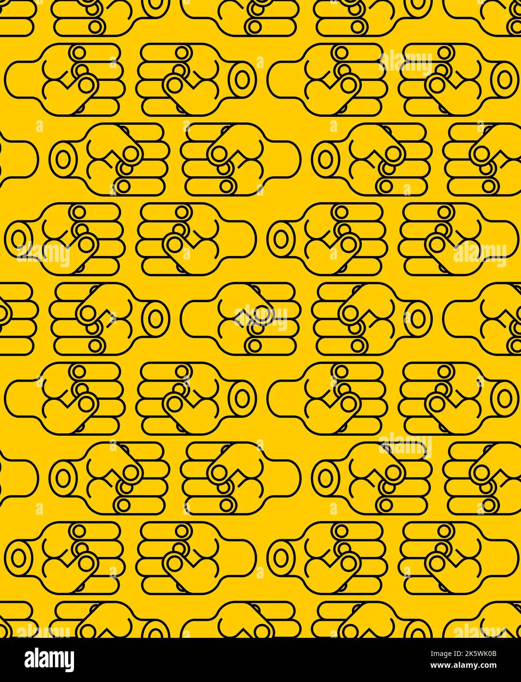 Fist Pattern seamless . Fists Background. Vector texture Stock Vector ...