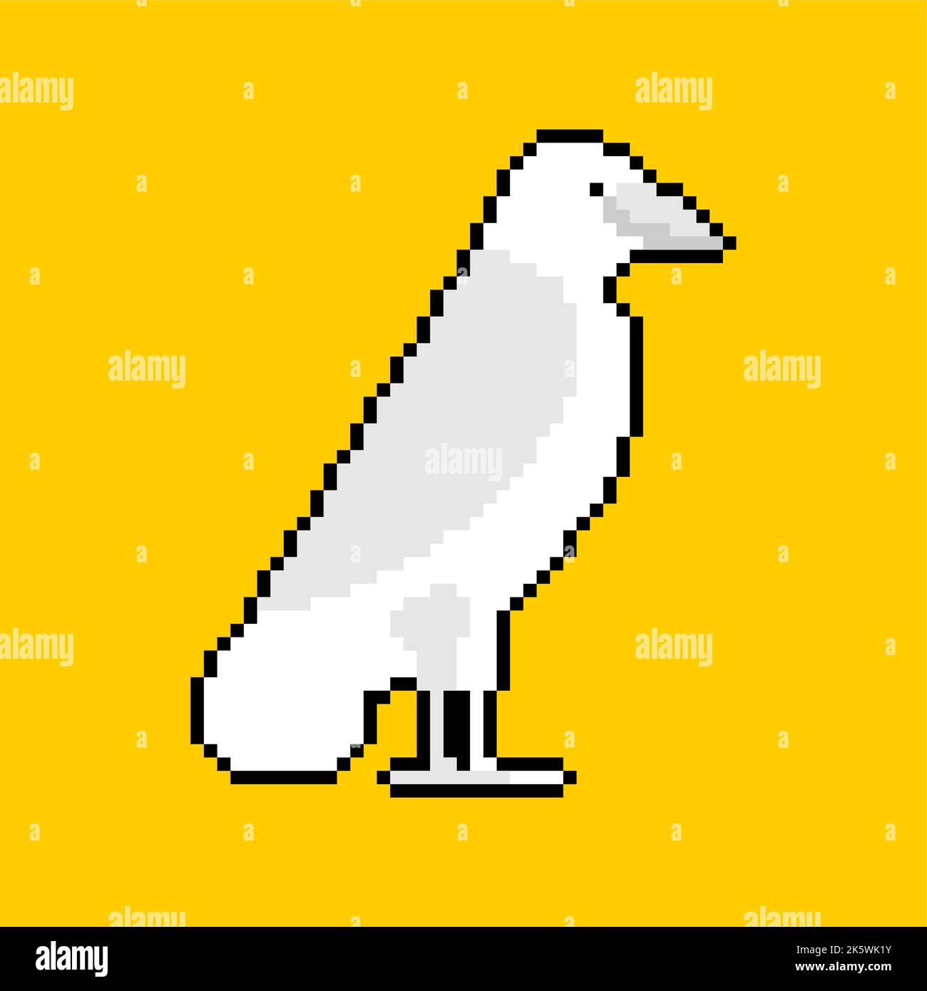 White crow Pixel art. 8 bit white raven is a foreign concept, not ours ...