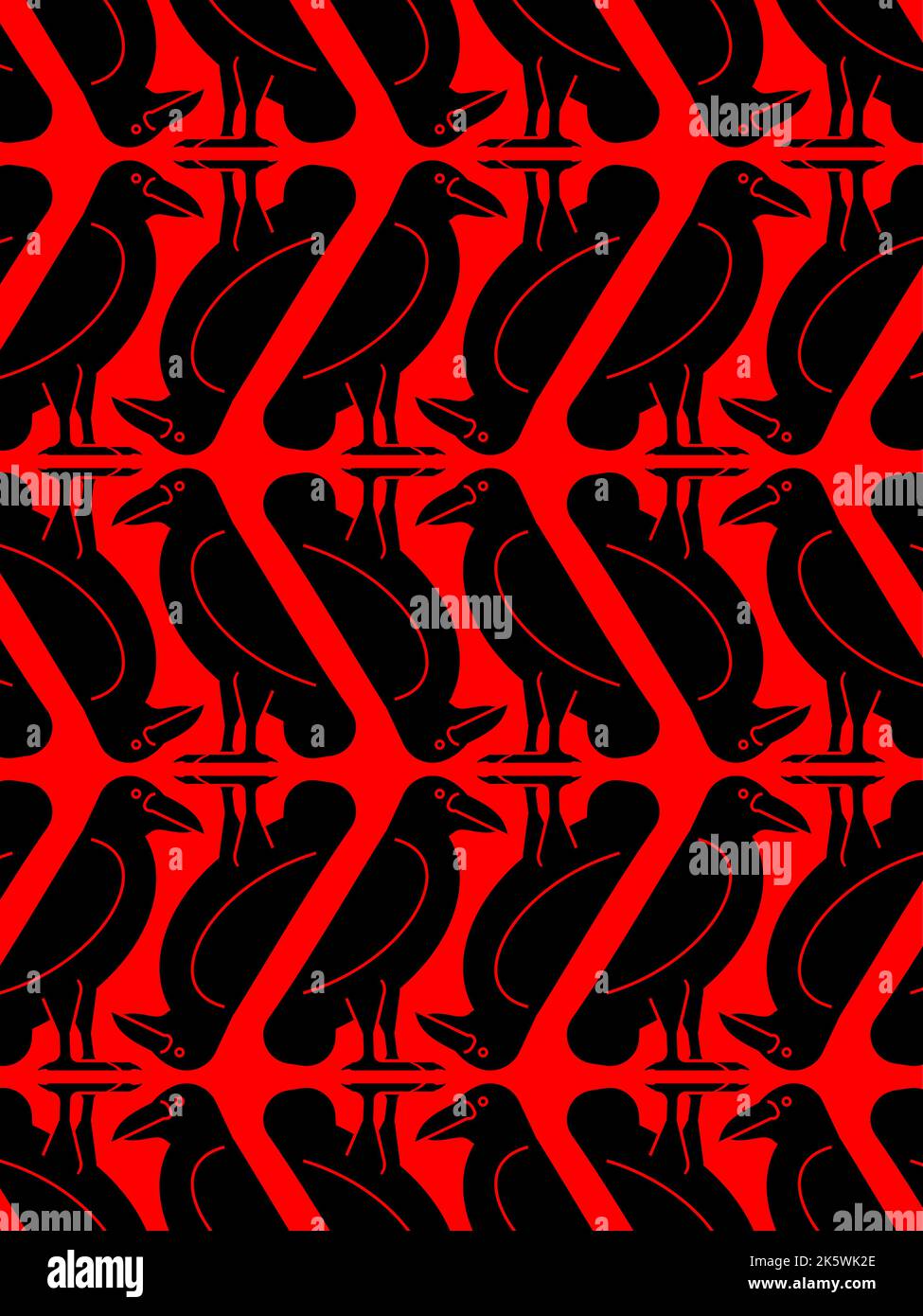 Black Raven Pattern seamless . Black crow Background. symbol of death ...