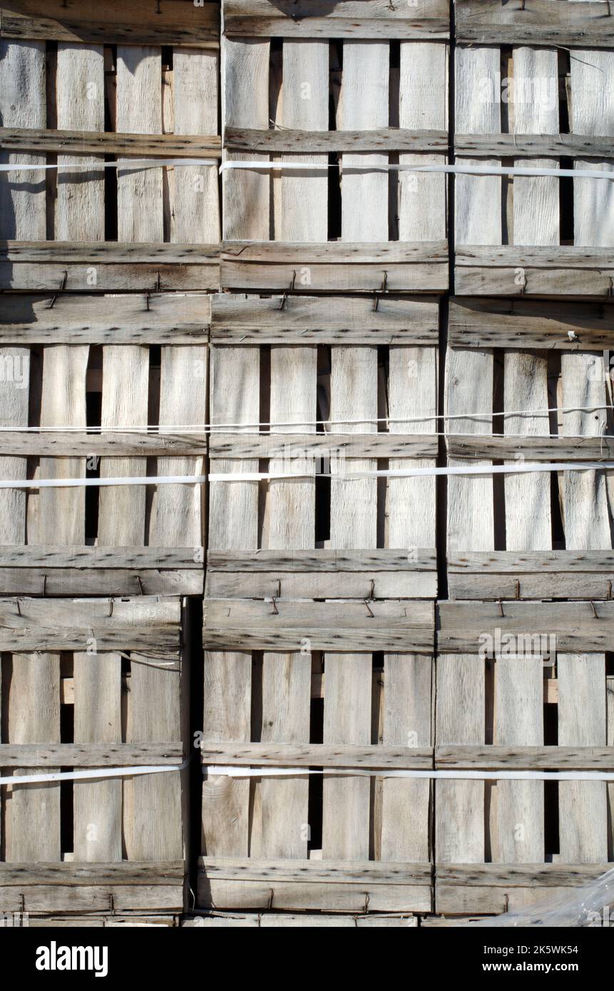 Background, structure: details of wooden crates Stock Photo - Alamy