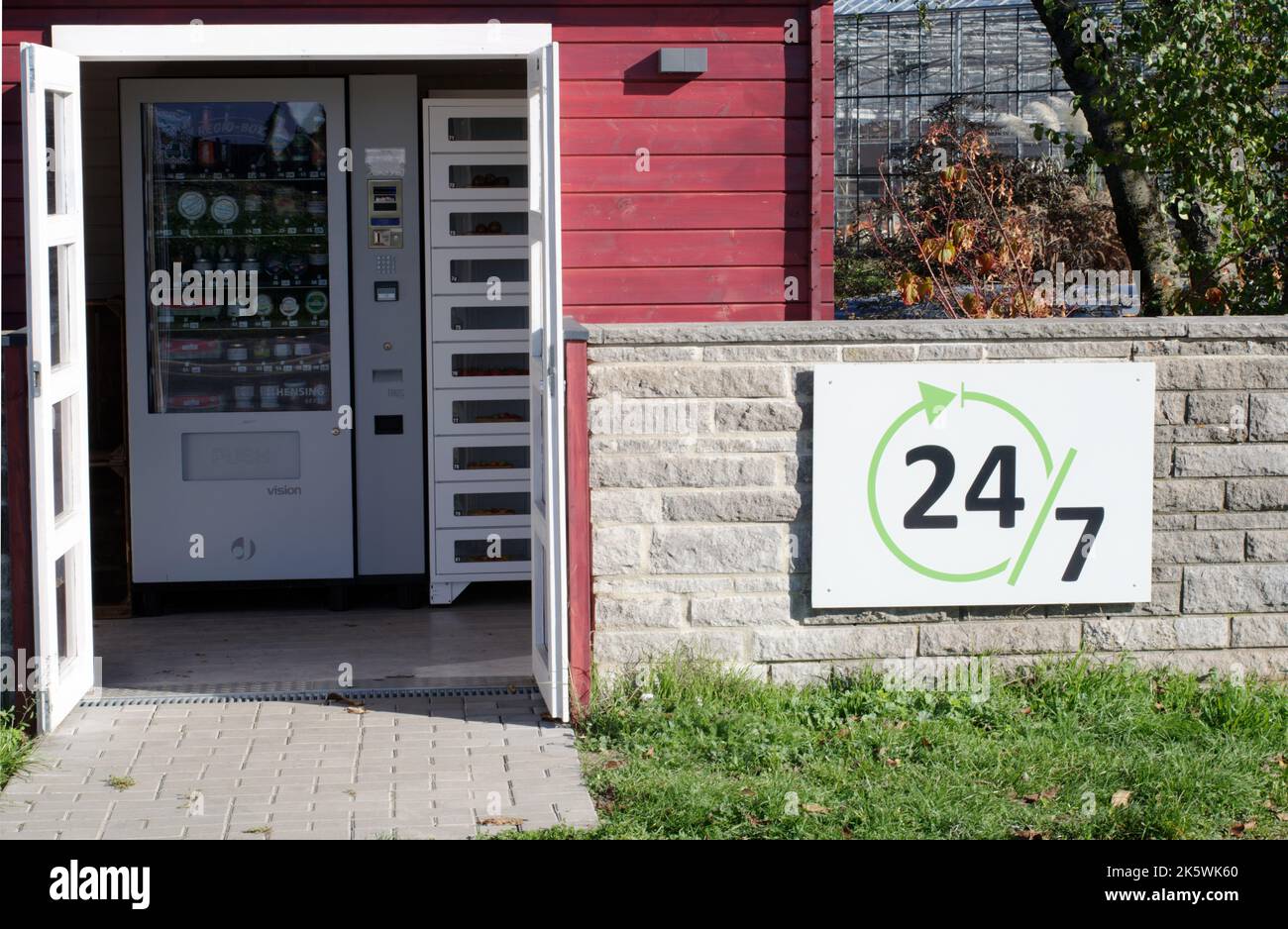 Agriculture, food production: vending machine to buy fruits and ...