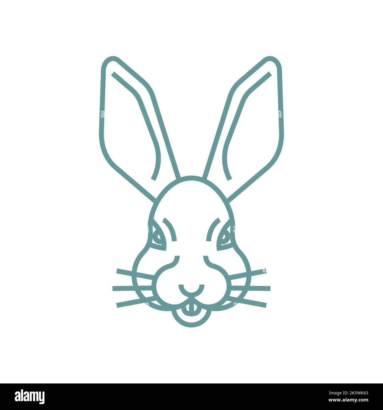 Hare Face Isolated Rabbit Muzzle Vector Illustration Stock Vector Image And Art Alamy