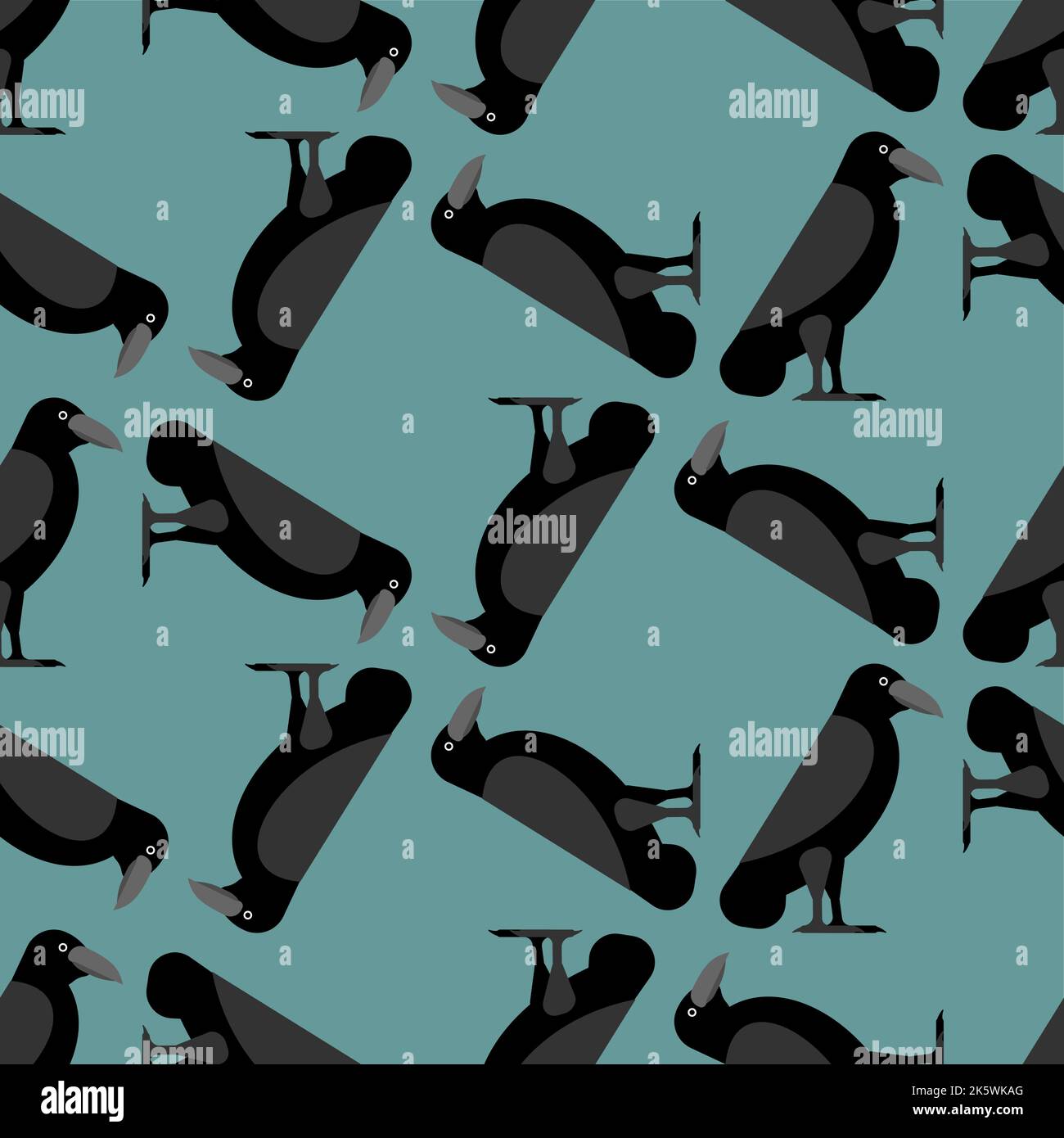 Black Raven Pattern seamless . Black crow Background. symbol of death ...