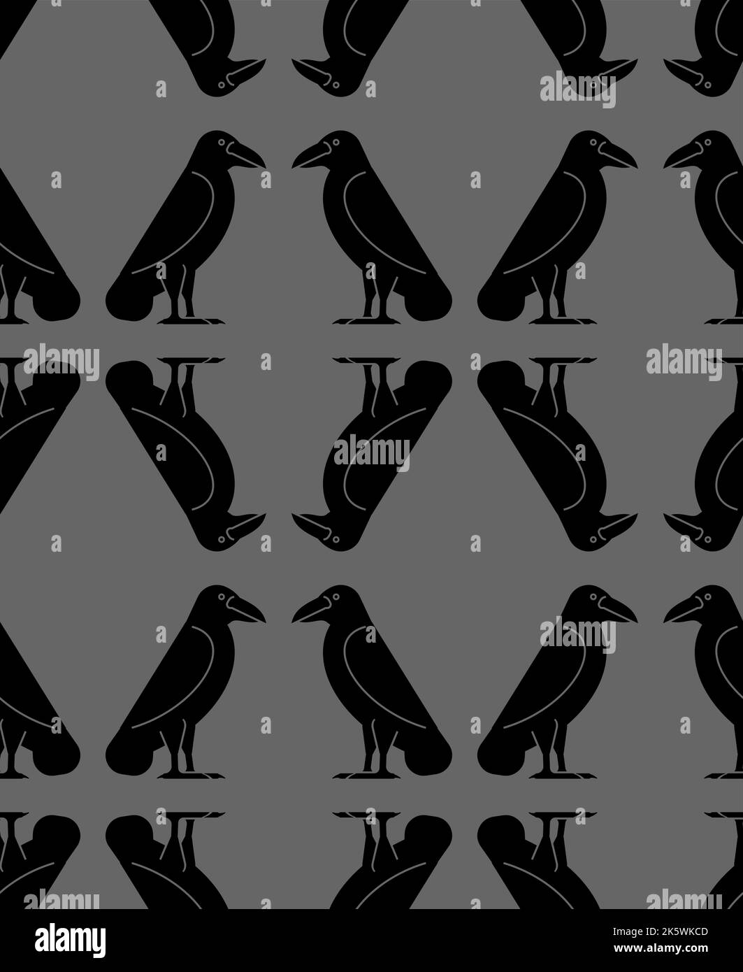 Black Raven Pattern seamless . Black crow Background. symbol of death ...