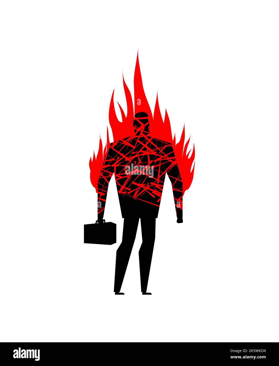 Bored businessman office desk Stock Vector Images - Alamy