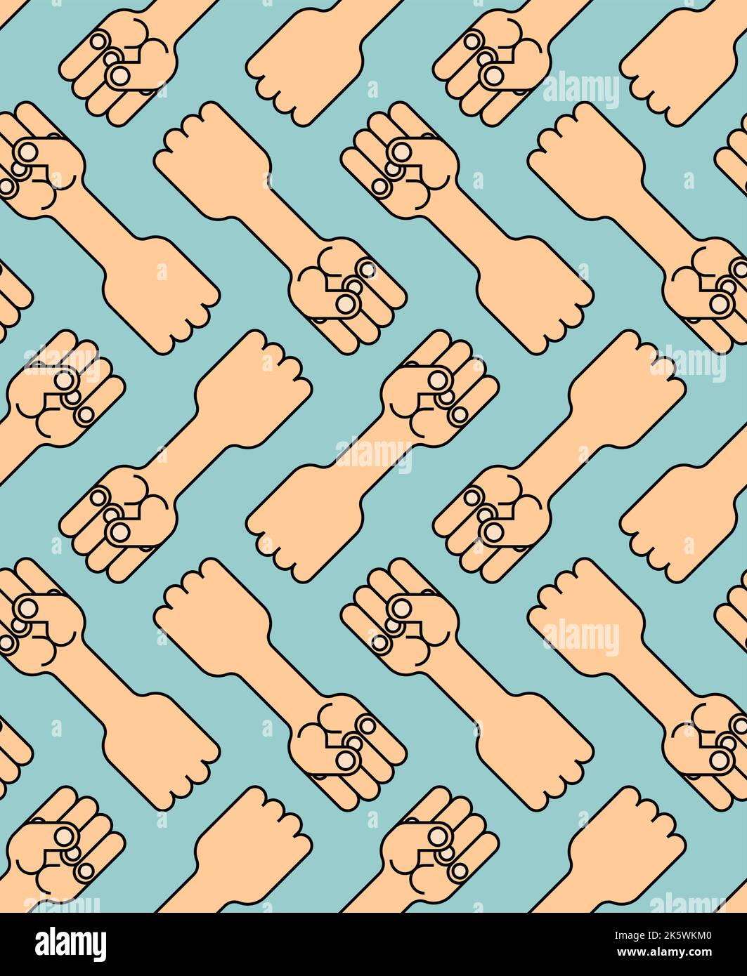 Fist Pattern seamless . Fists Background. Vector texture Stock Vector ...