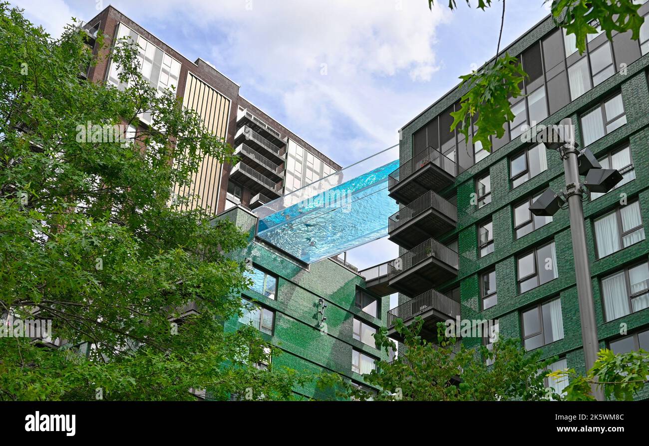 A scenic view of the the Sky Pool bridging the Legacy Buildings at ...