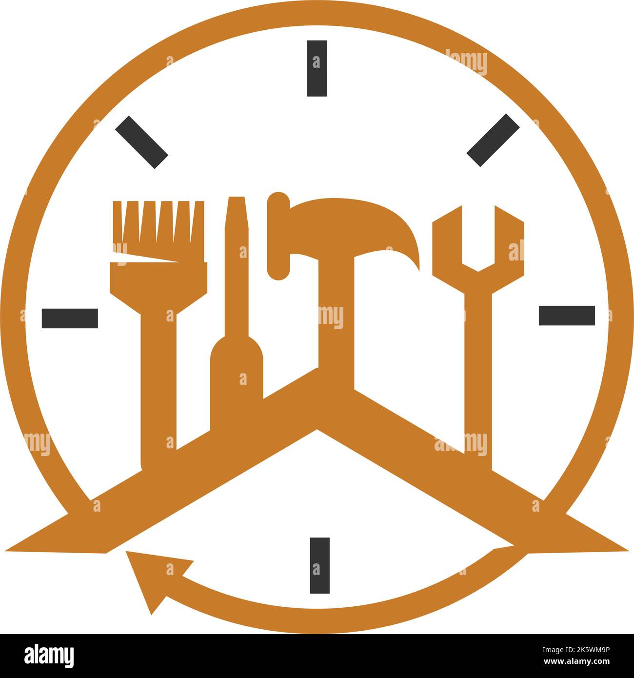 construction renovation fast logo Icon Illustration Brand Identity ...