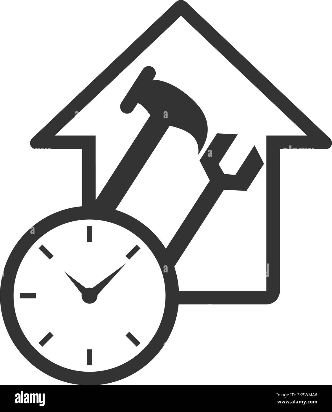 construction renovation fast logo Icon Illustration Brand Identity ...