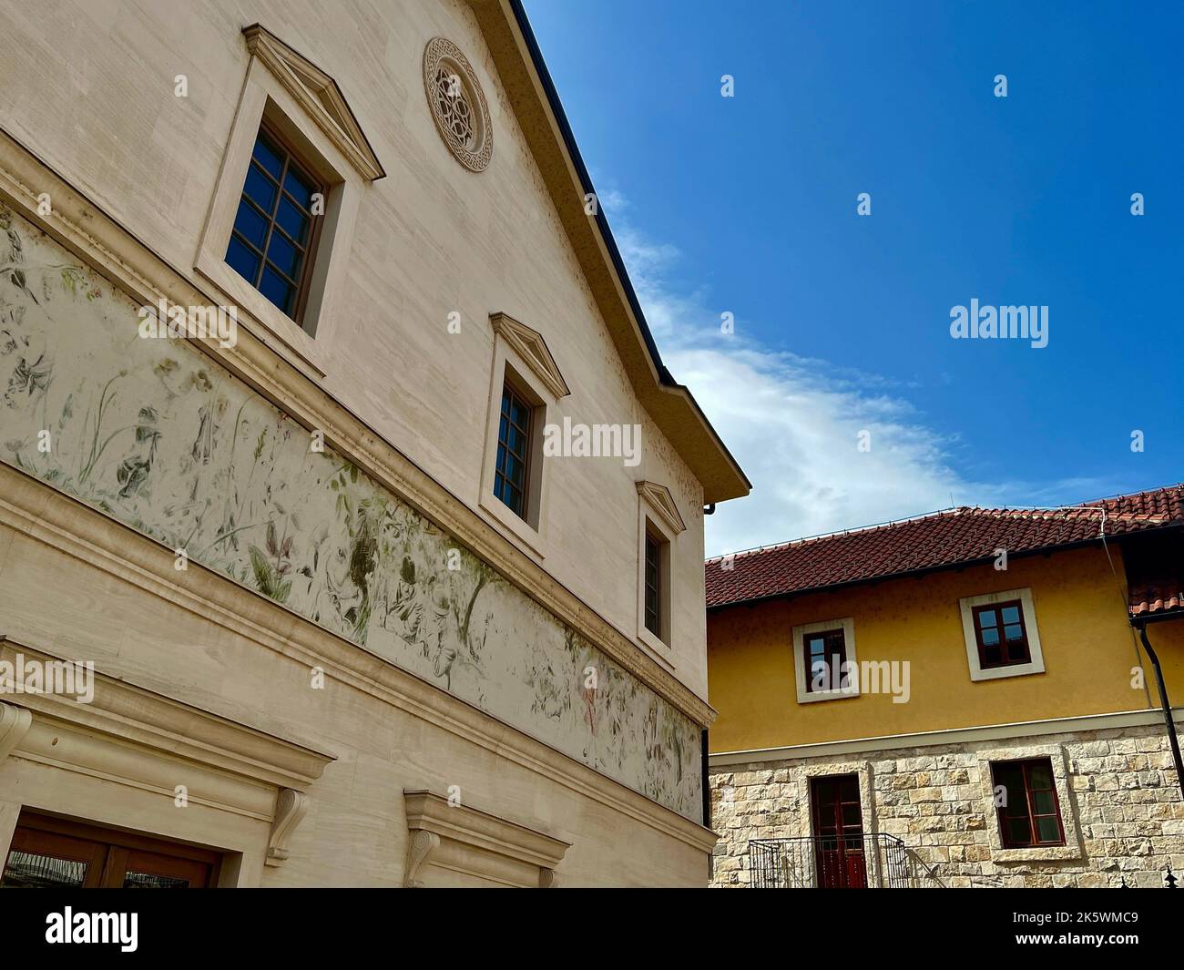 Andricgrad architecture buildings in Visegrad, Bosnia, Republika Stock ...