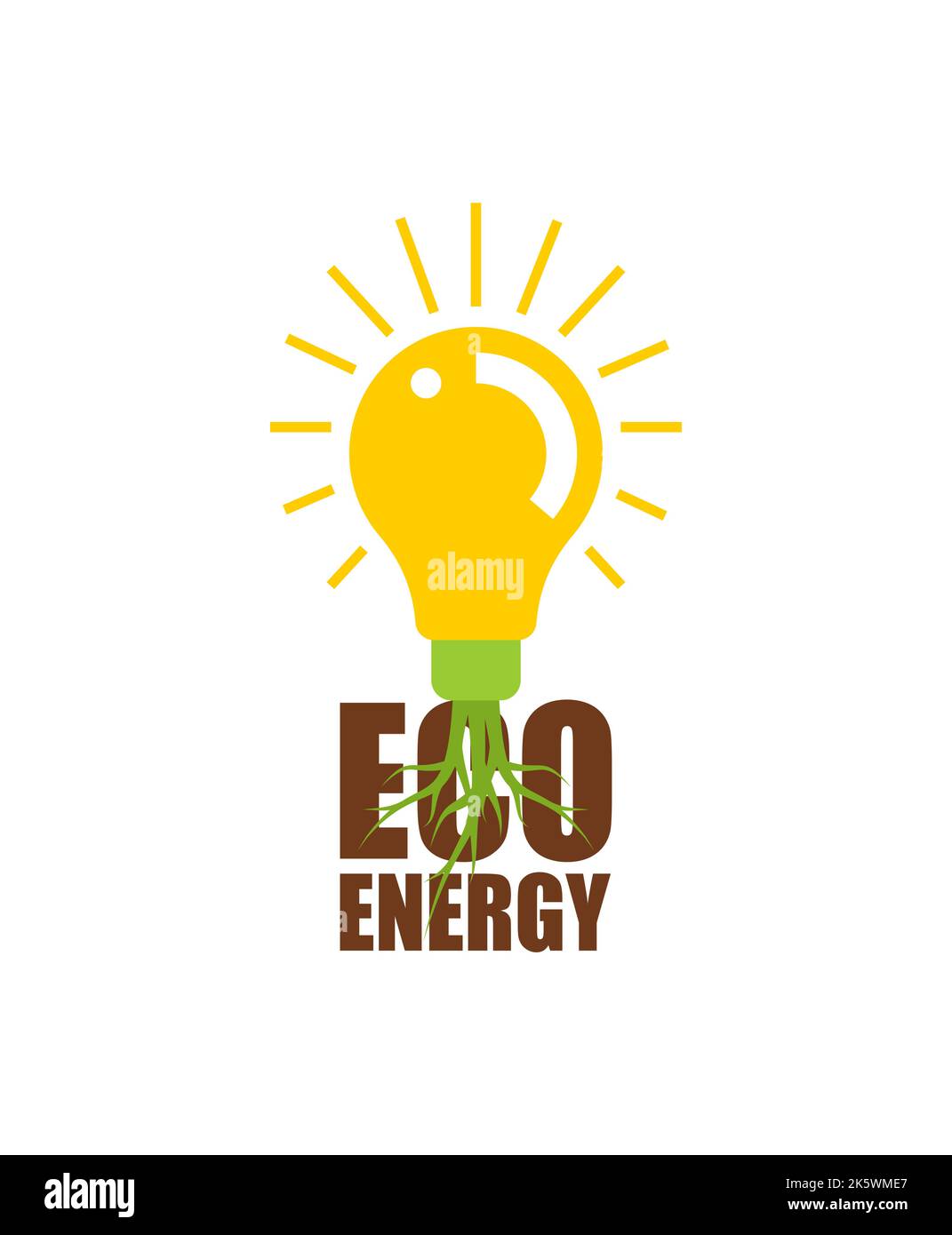 Eco energy. Soil light bulb. Ecological electricity production symbol ...