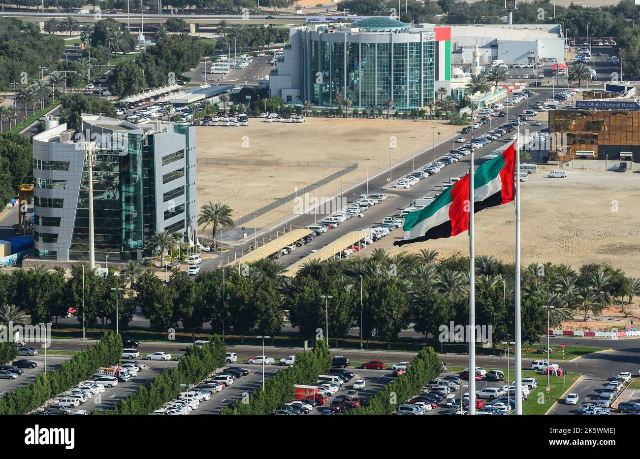 Aerial View Of Abu Dhabi UAE Stock Photo - Alamy