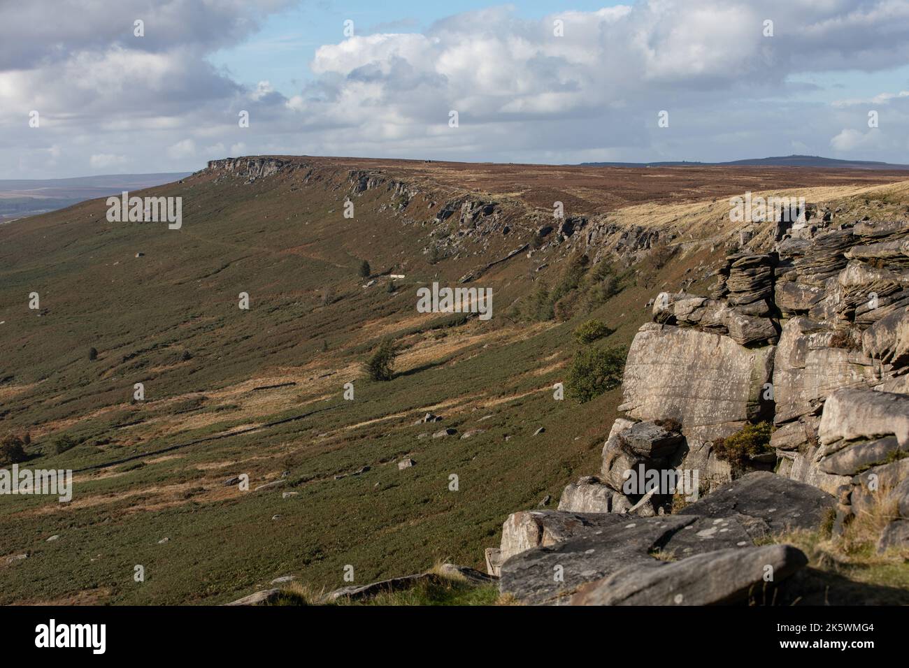 An image of the Landscape of Stanage Edge, Peak District. England Stock ...