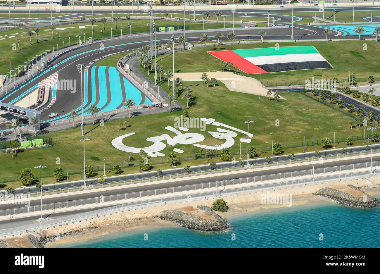 Aerial View Of Abu Dhabi UAE AD Stock Photo - Alamy