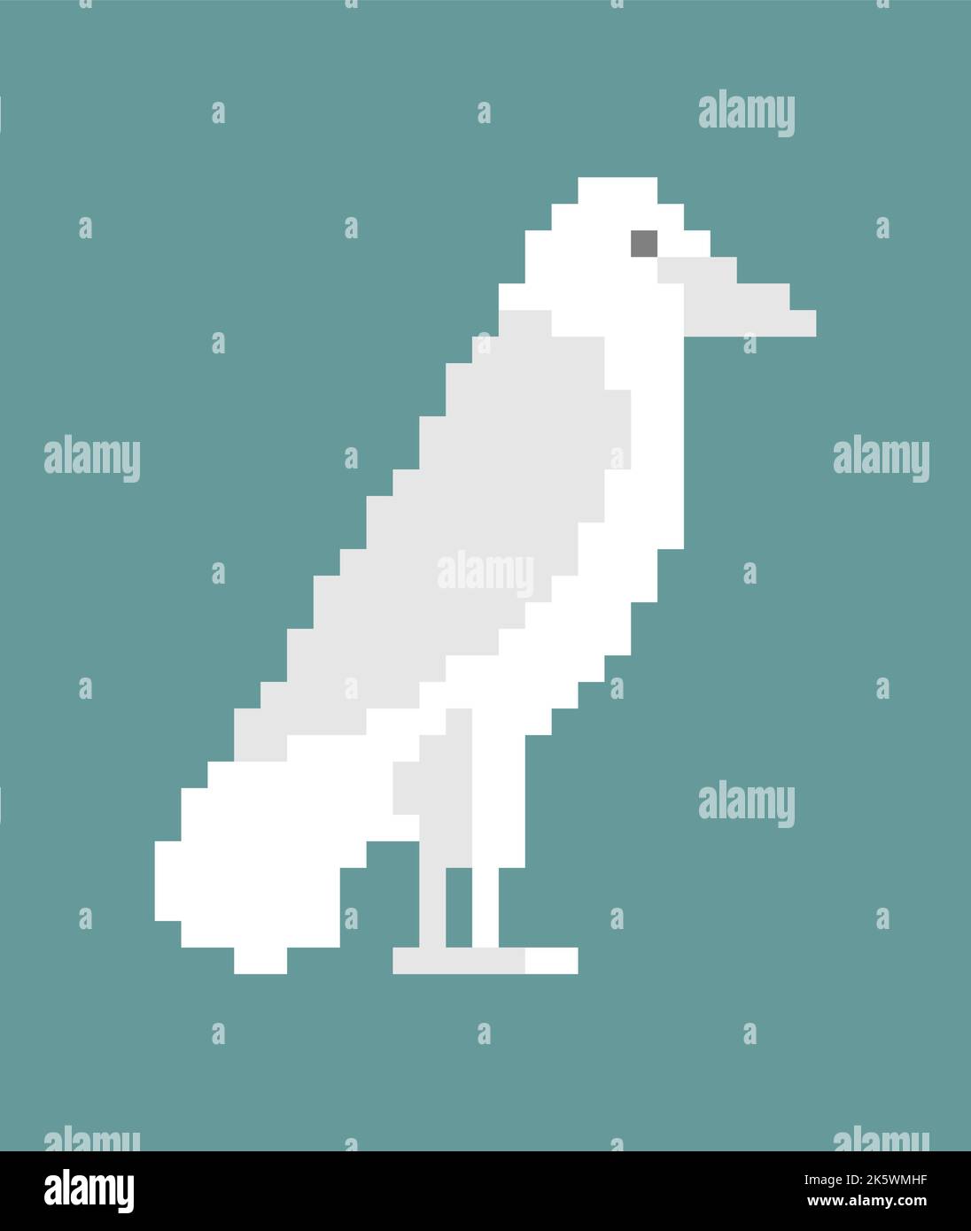 White crow Pixel art. 8 bit white raven is a foreign concept, not ours ...