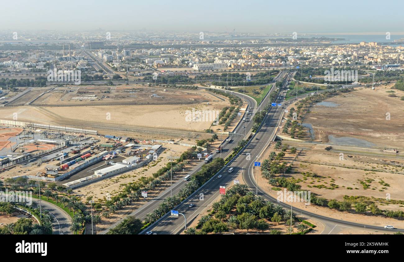 Aerial View Of Abu Dhabi UAE AD Stock Photo - Alamy