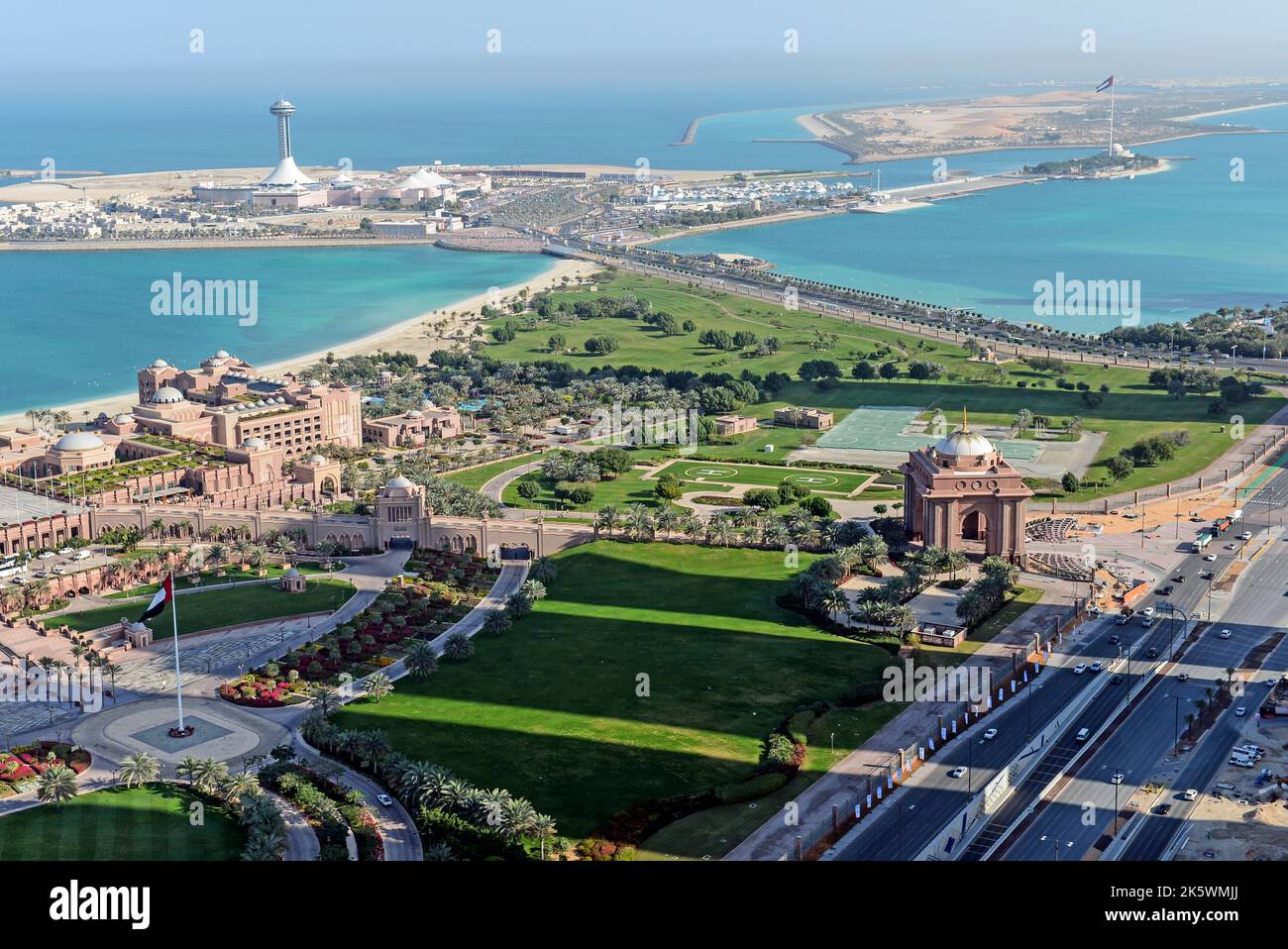 Aerial View Of Abu Dhabi UAE AD Stock Photo - Alamy