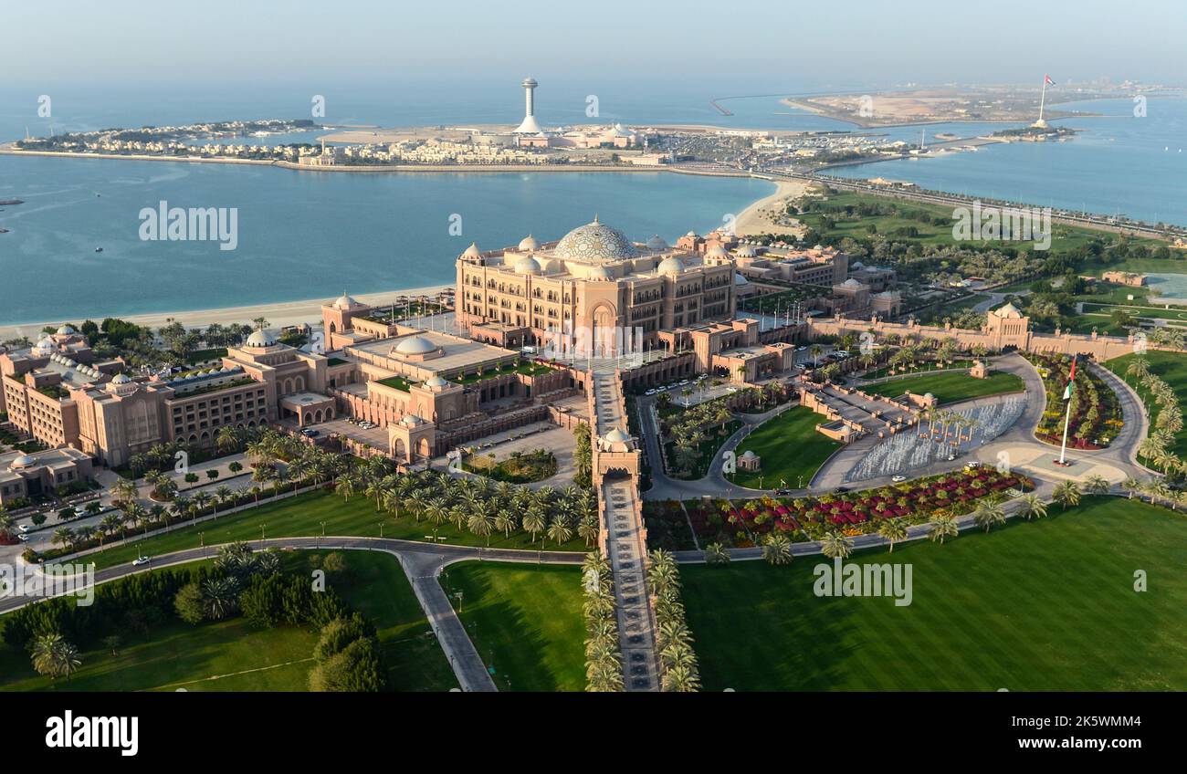 Aerial View Of Abu Dhabi UAE AD Stock Photo - Alamy