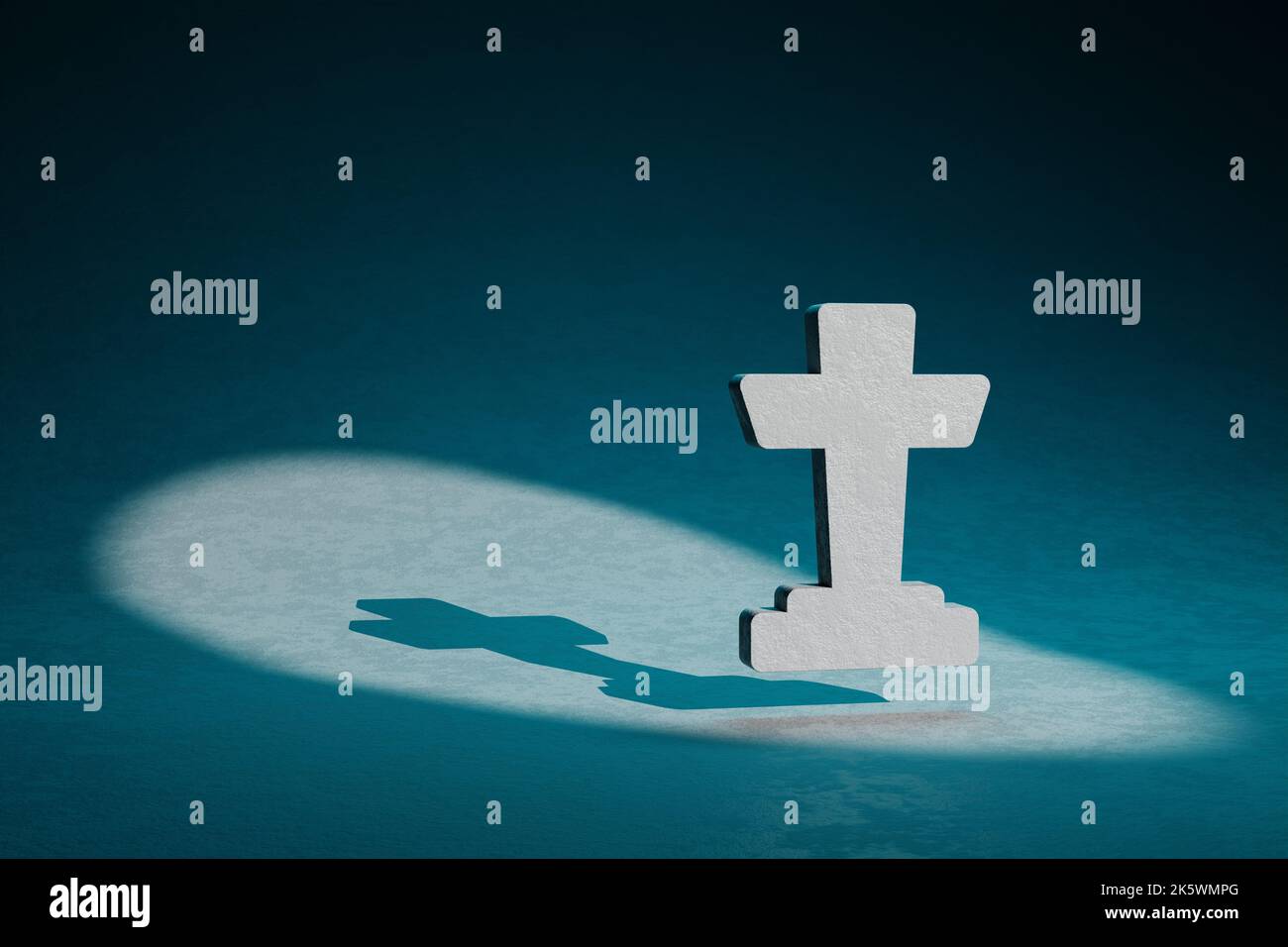 Beautiful abstract illustrations RIP symbol icon on a dark blue ...