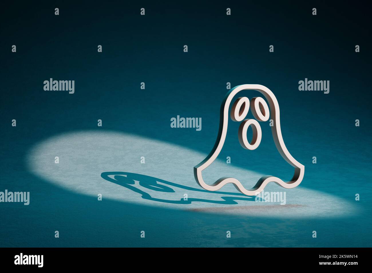 Beautiful abstract illustrations ghost scared symbol icon on a dark ...