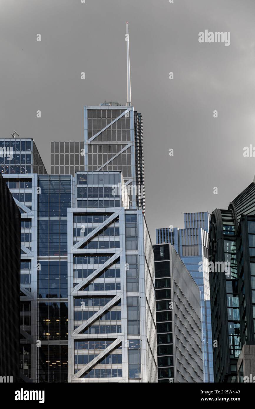 Architectural exterior of collection of modern architeture office high ...