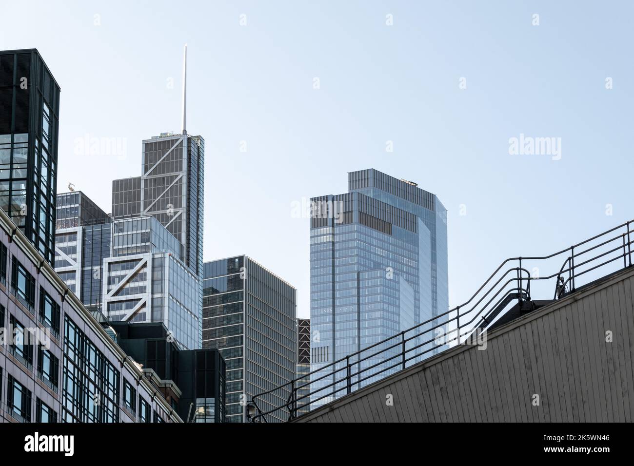 Architectural exterior of collection of modern architeture office high ...