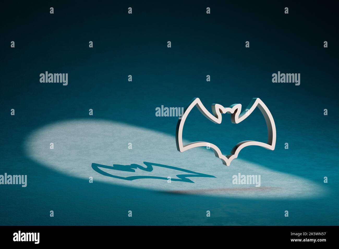 Beautiful abstract illustrations bat symbol icon on a dark blue ...