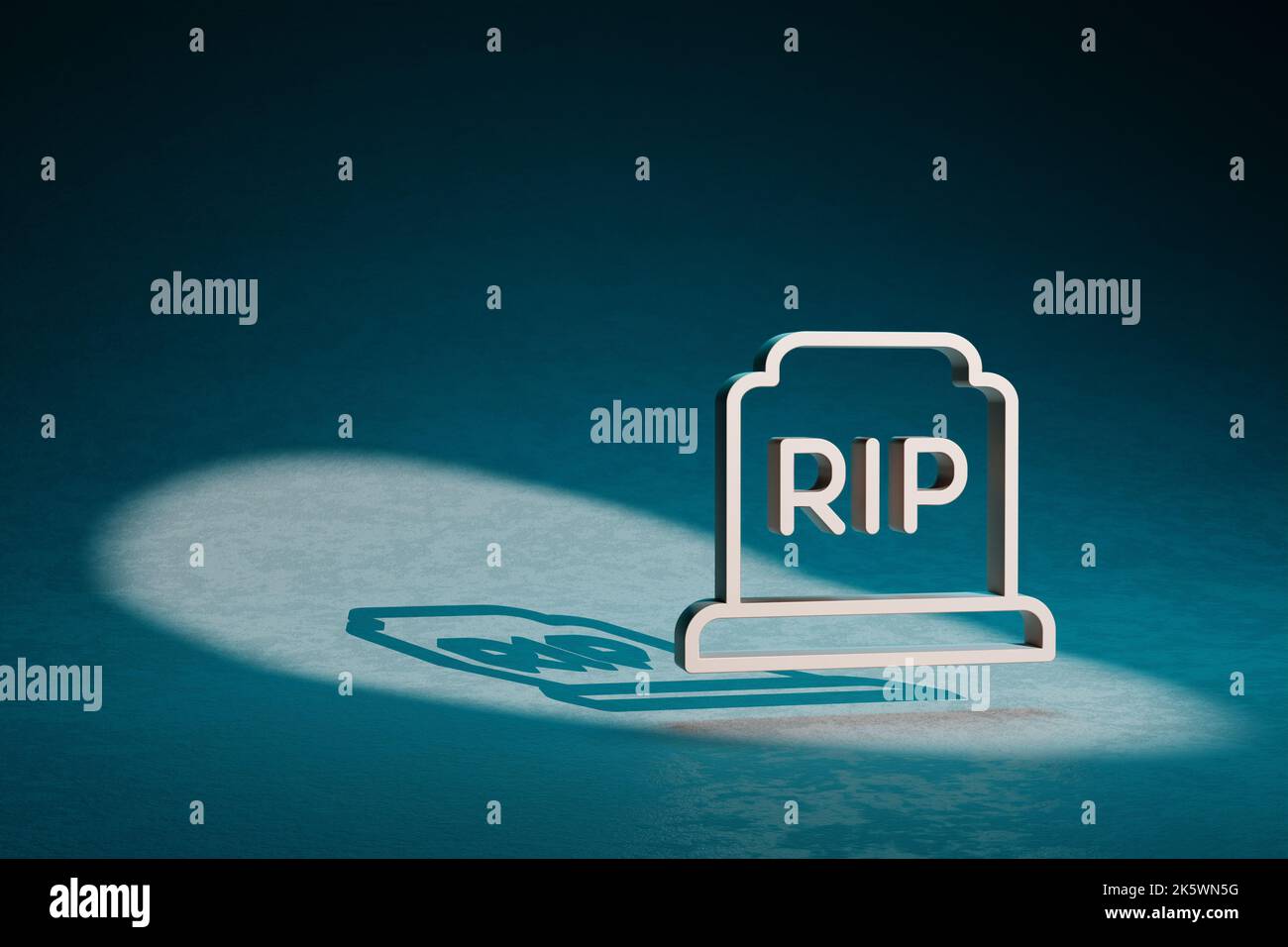 Beautiful abstract illustrations RIP symbol icon on a dark blue ...