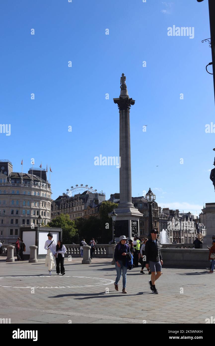Trafalgar square panoramic hi-res stock photography and images - Alamy