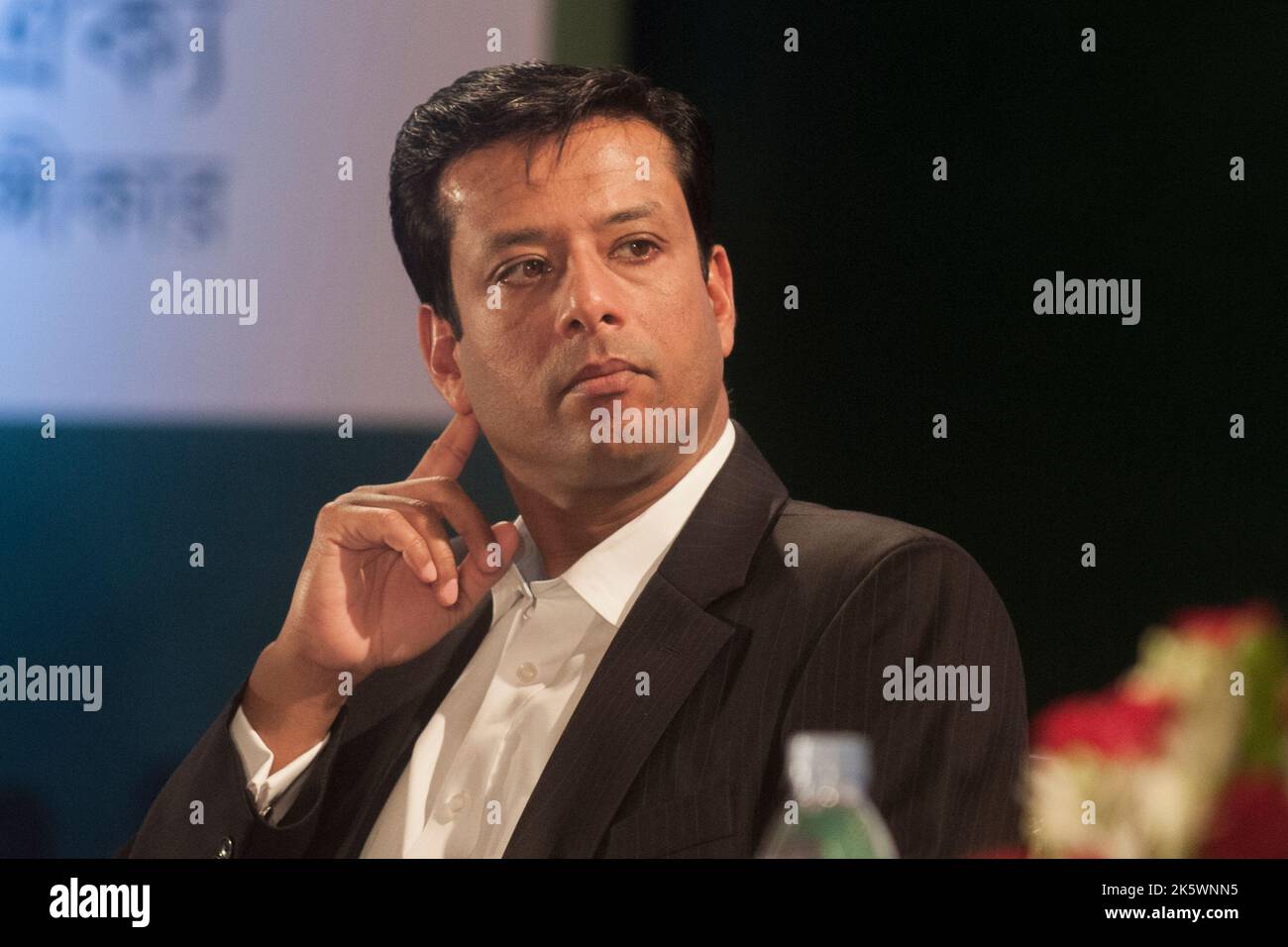 Dhaka, Bangladesh - December 11, 2015: Sajeeb Wazed Joy is the only son ...