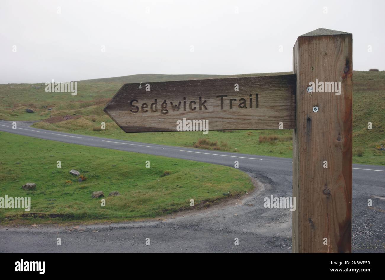 Wooden Signpost for the Adam Sedgwick Geological Trail from the Car ...