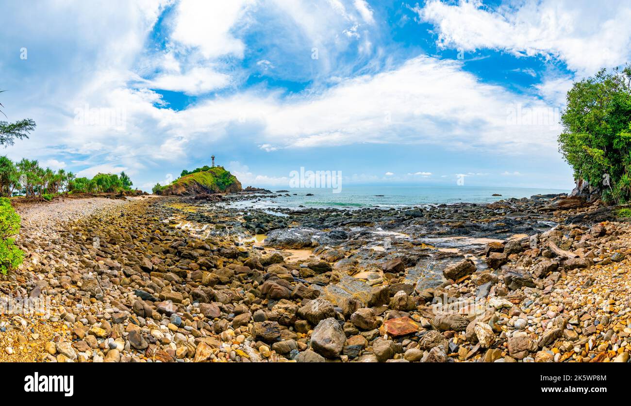 Lighthouse on the rock at Mu Ko Lanta national park, Thailand. View ...
