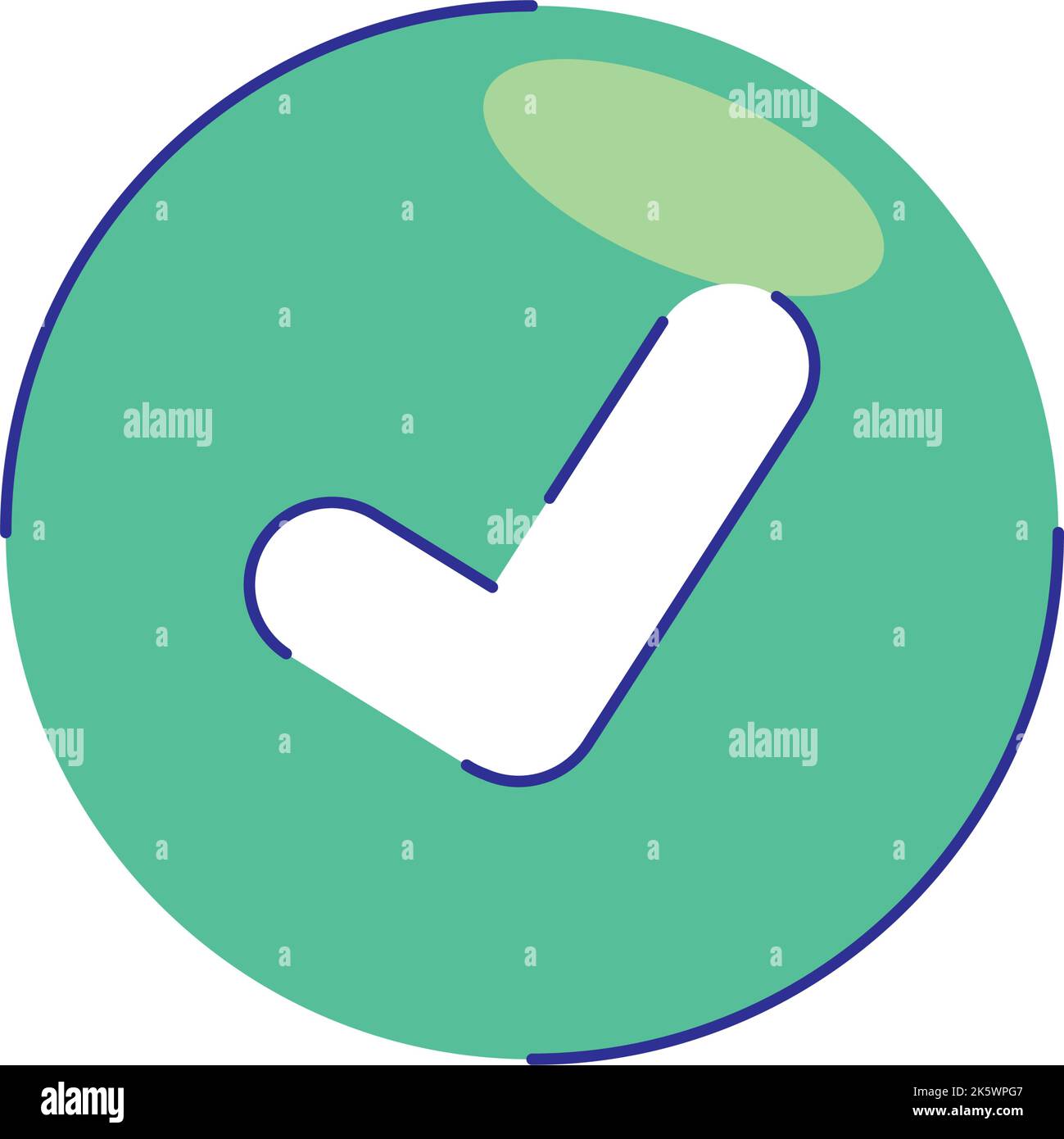 check symbol green button Stock Vector Image & Art - Alamy