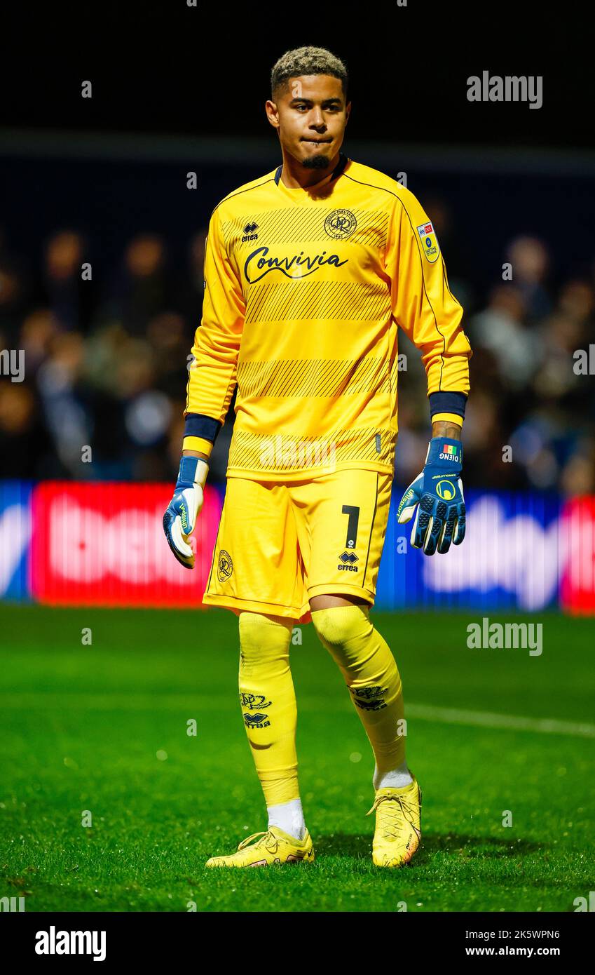 Queens Park Rangers goalkeeper Seny Dieng in action during the Sky Bet ...