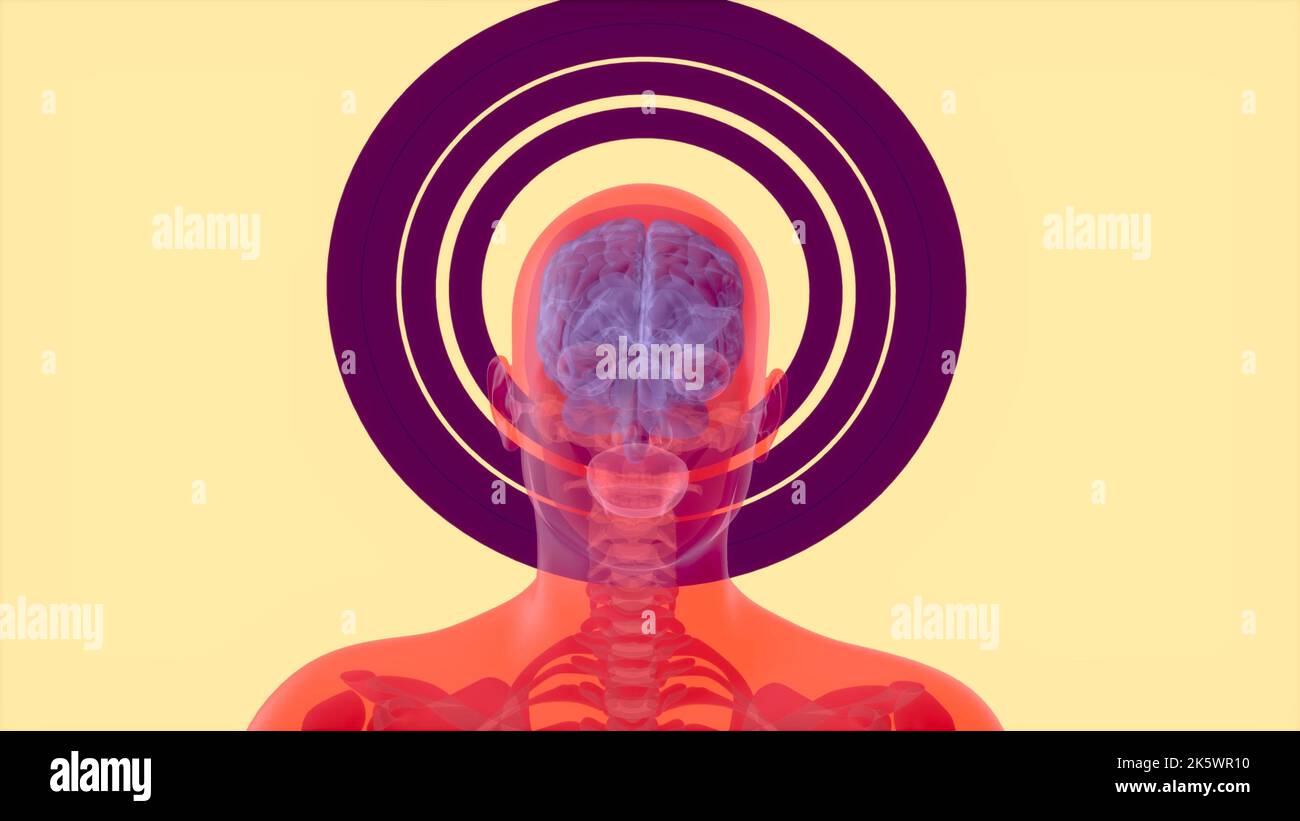 3D abstract art of a brain motion design Stock Photo - Alamy