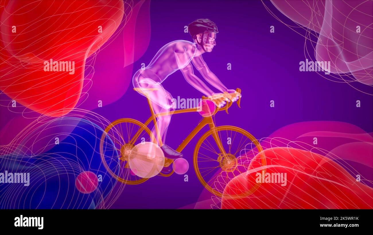 Abstract background of a cyclist design Stock Photo - Alamy