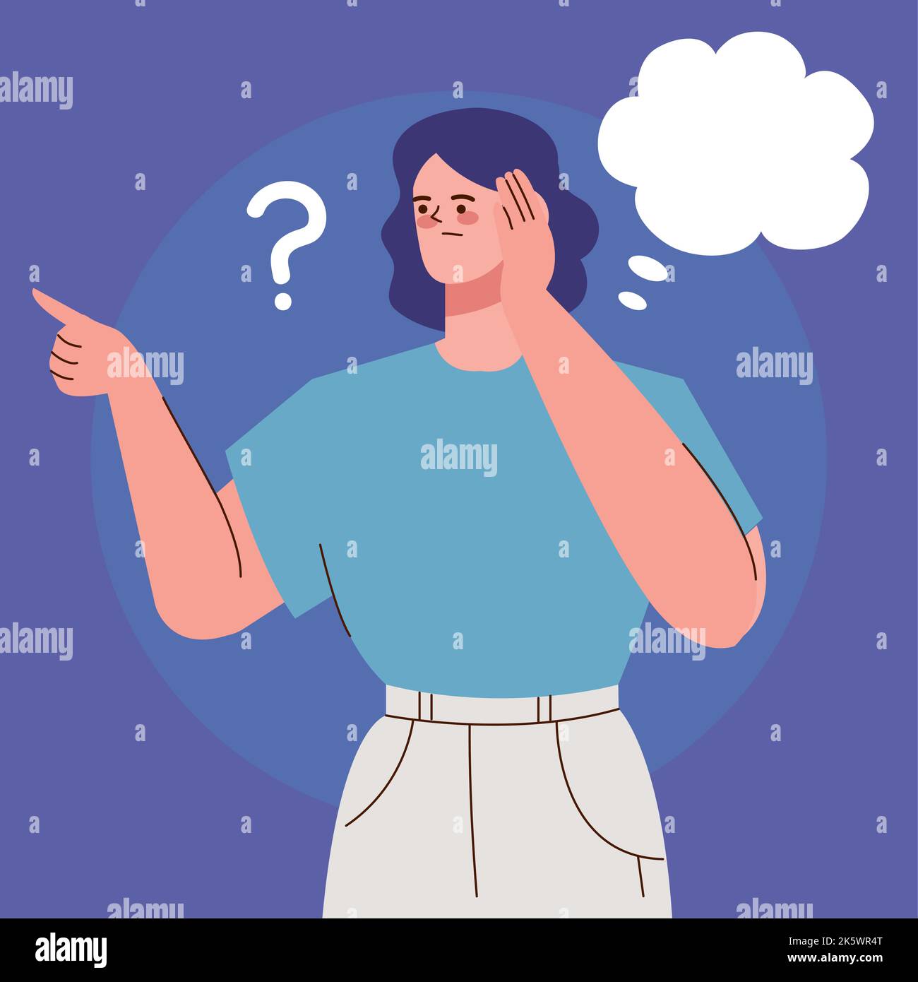 woman with question mark Stock Vector Image & Art - Alamy
