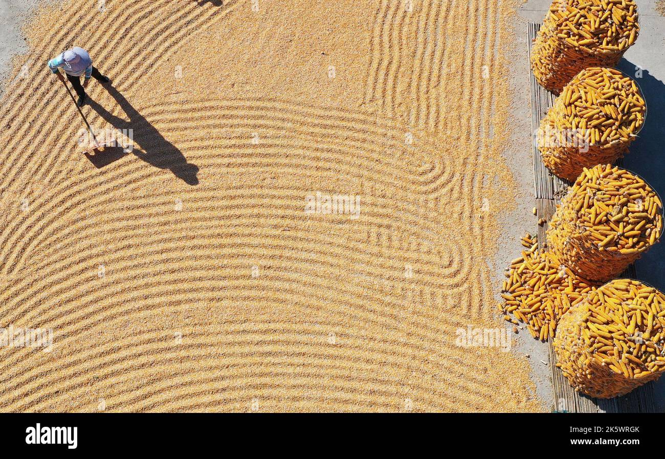 Beijing, China. 10th Oct, 2022. Aerial photo taken on Oct. 10, 2022 ...