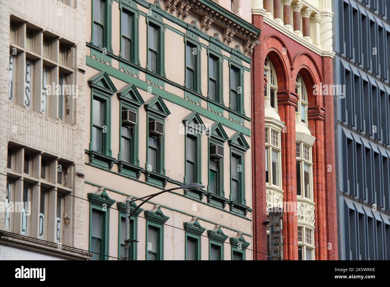 old flat (?) buildings in melbourne in australia Stock Photo - Alamy