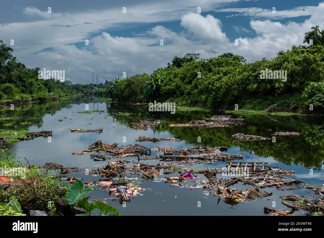 Ganges river Pollution Woes Increase With The Conclusion Of Durga Idol ...