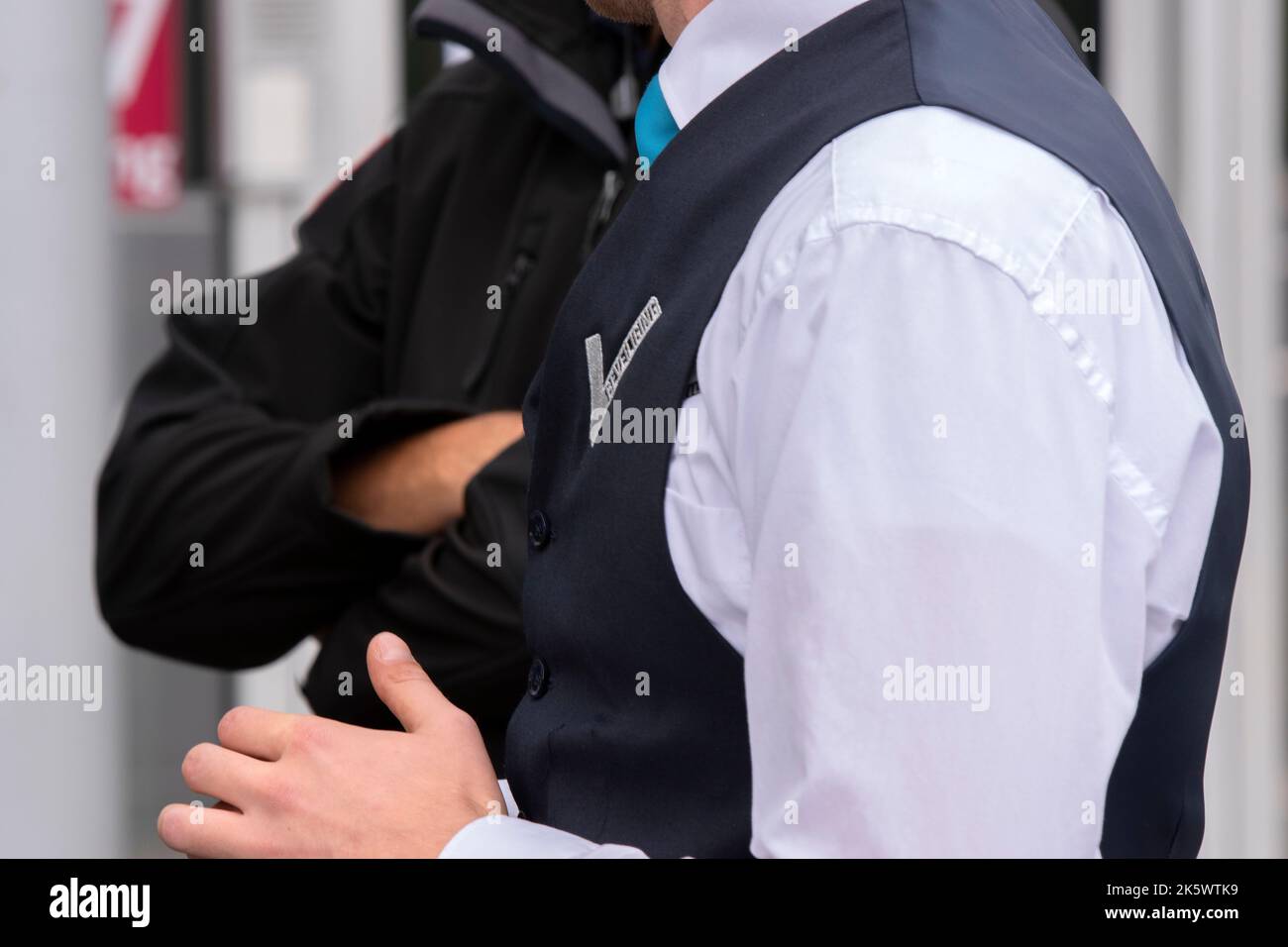 Logo On A Security Guard At Amsterdam The Netherlands 10-10-2022 Stock ...
