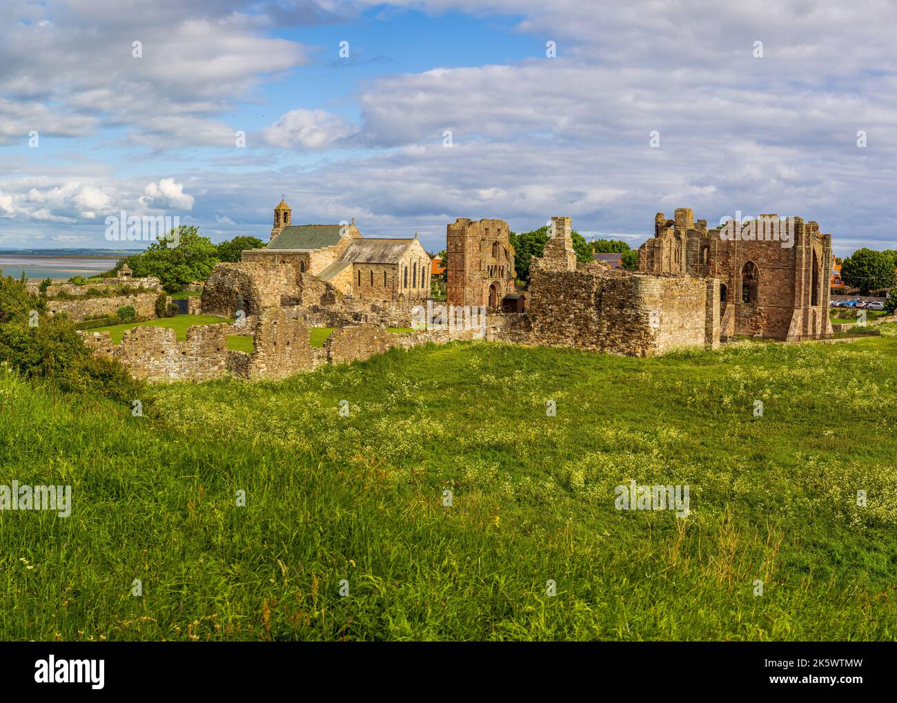 Lindisfarne Priory Holy Island Northumberland England Stock Photo - Alamy