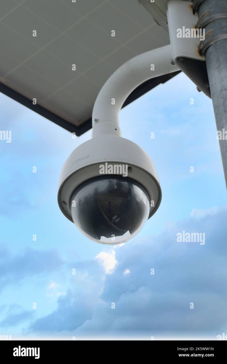 CCTV security camera operating outdoor Stock Photo - Alamy
