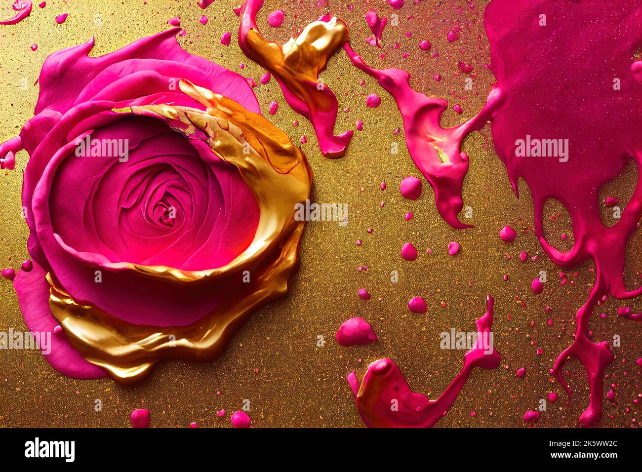 Rose art paint powder hi-res stock photography and images - Alamy