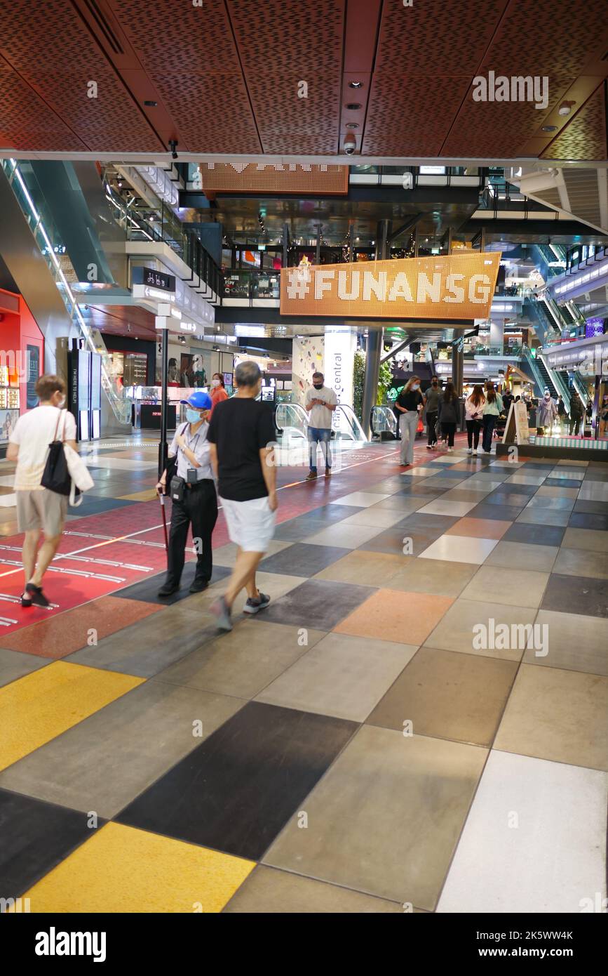 singapore Funan 2 june 2022. the shoppes in Funan retail mall buildings ...