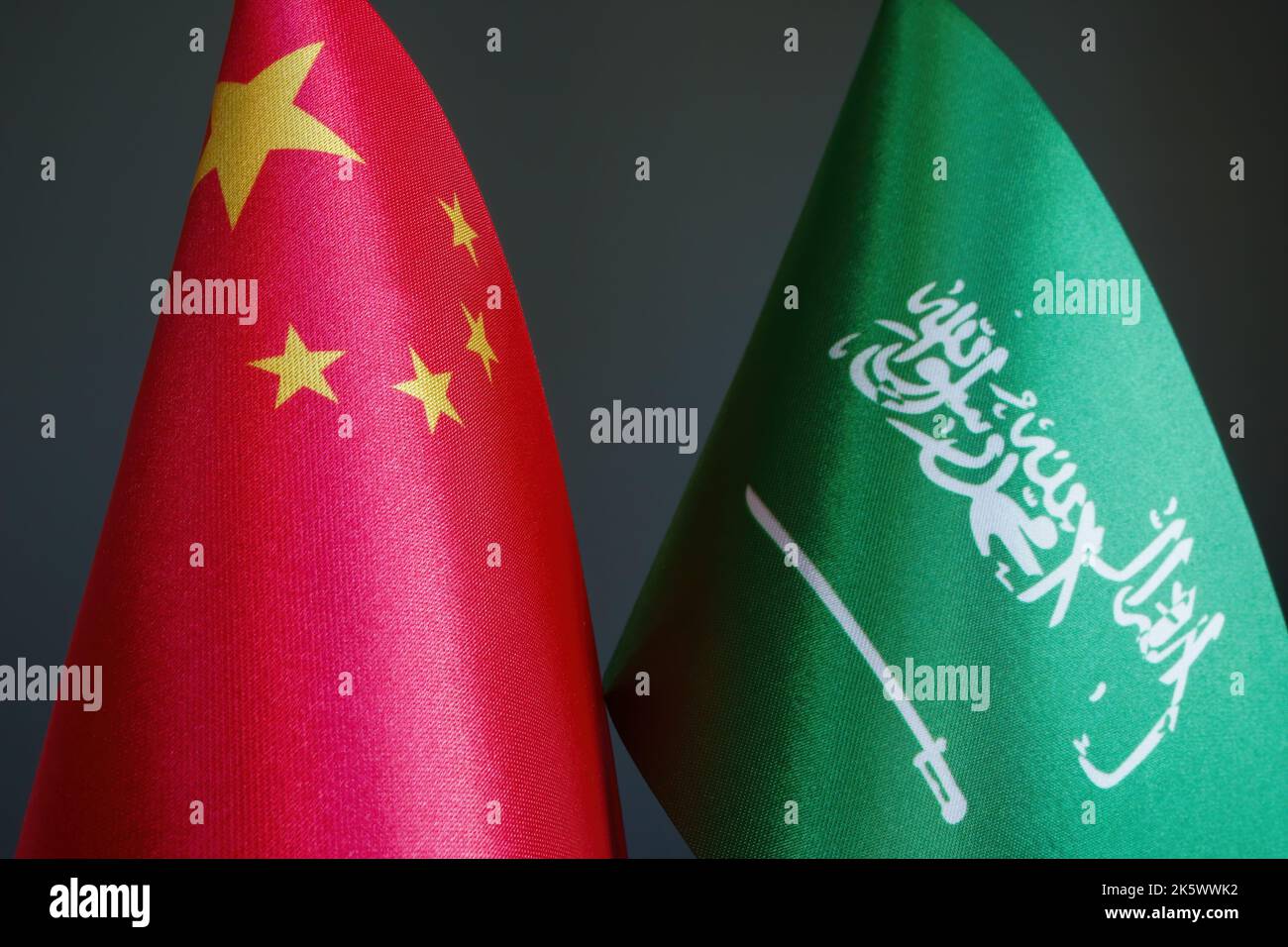 Flags of China and Saudi Arabia as a symbol of diplomacy Stock Photo ...