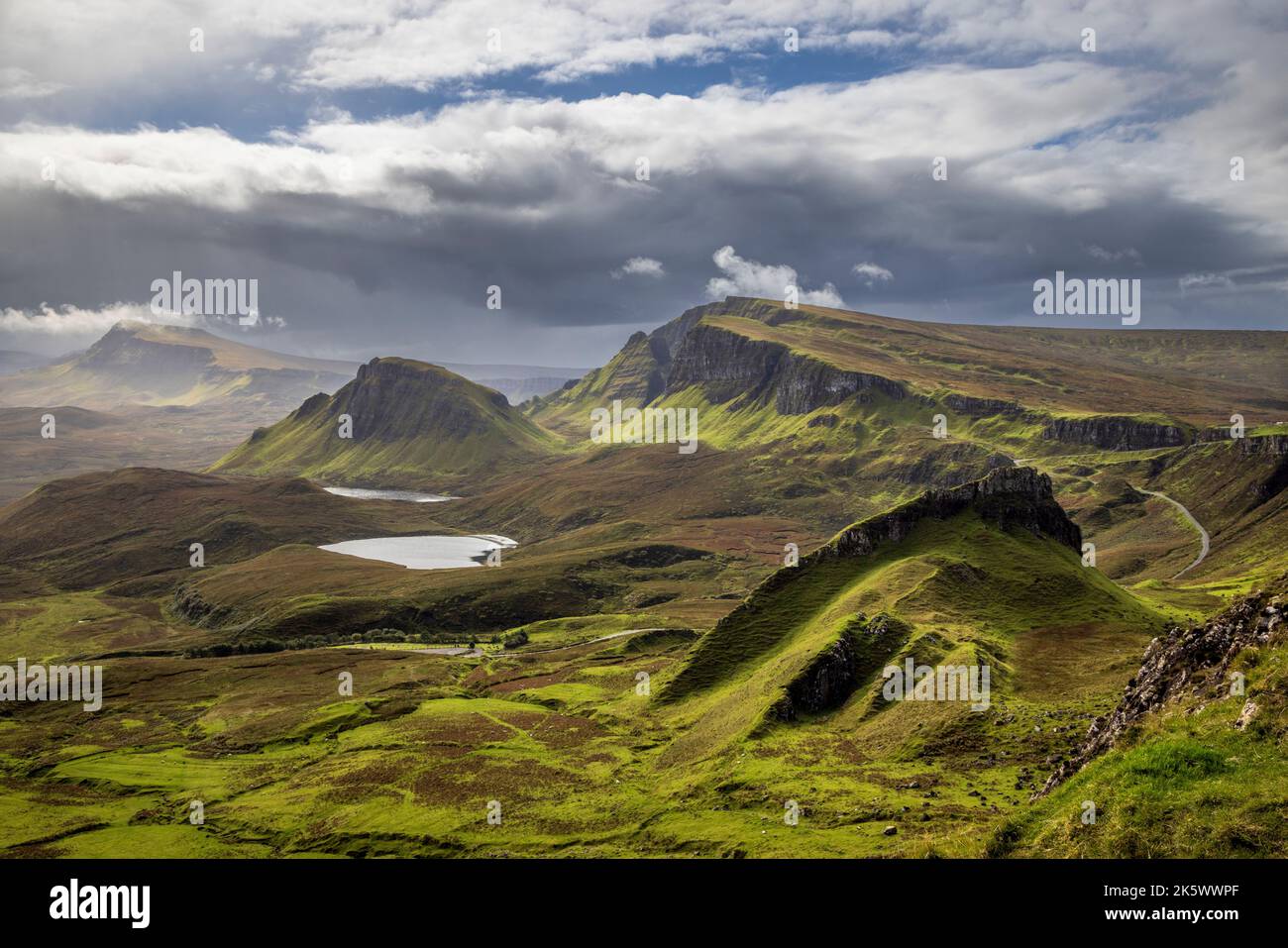 Cnoc a Mheirlich, Cleat and the Trotternish Ridge from the Quiraing ...